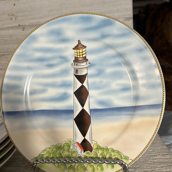 Royal Norfolk | Dining | Set Of 5 Nautical Lighthouses Salad Dessert ...